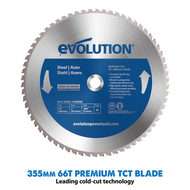 Evolution S355MCS 355mm Mitre Chop Saw Heavy Duty Metal Cutting (230V ...