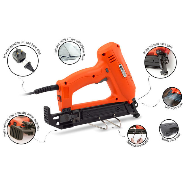 Tacwise 1704 Master Nailer 400ELS Pro Electric Angled Brad Nail Gun ...
