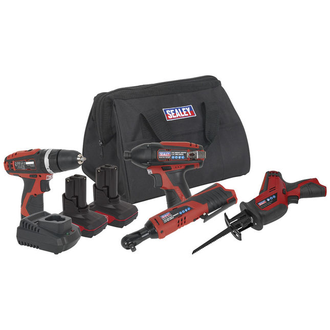 Sealey Sealey CP1200COMBO3 CP1200 Series 4 x 12V Cordless Power Tool ...