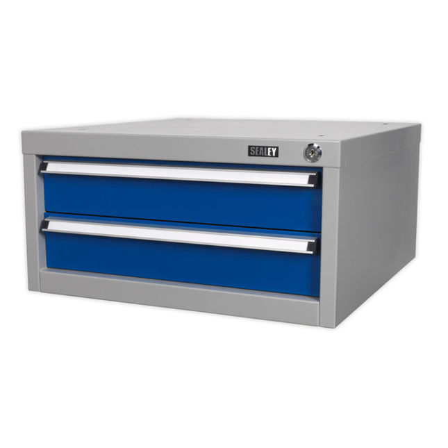 Sealey AP19 Double Drawer Unit for API Series Workbenches - Machine Mart