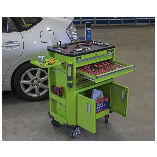 Sealey AP980MTHV Tool Trolley with 4 Drawers & 2 Door Cupboard ...