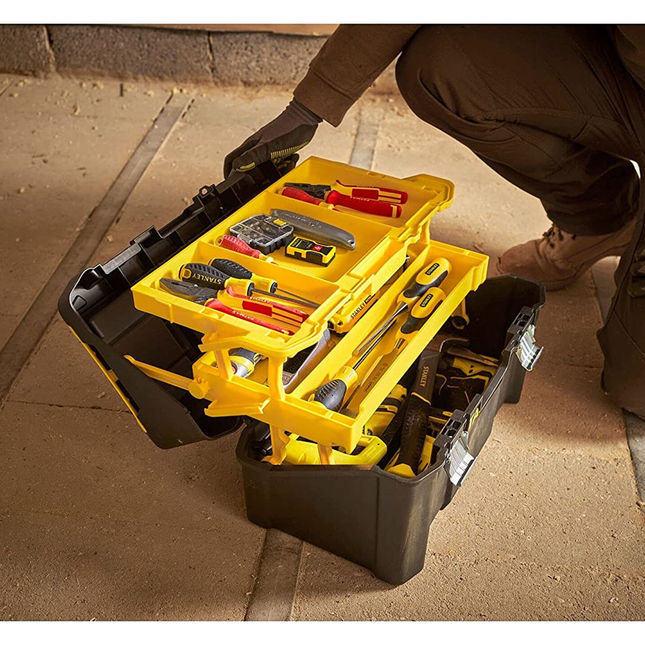 Stanley STST83397-1 Essentials 3-level Cantilever Tool Box 49cm (19") - Machine Mart