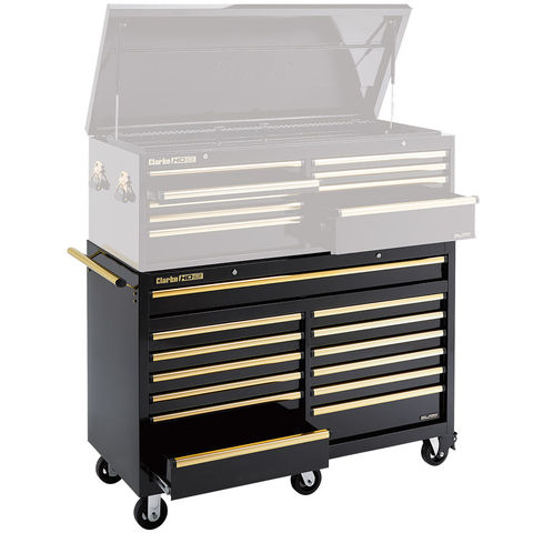 Clarke SL41BGC HD Plus 8 Drawer Side Locker (Black & Gold) - Machine ...