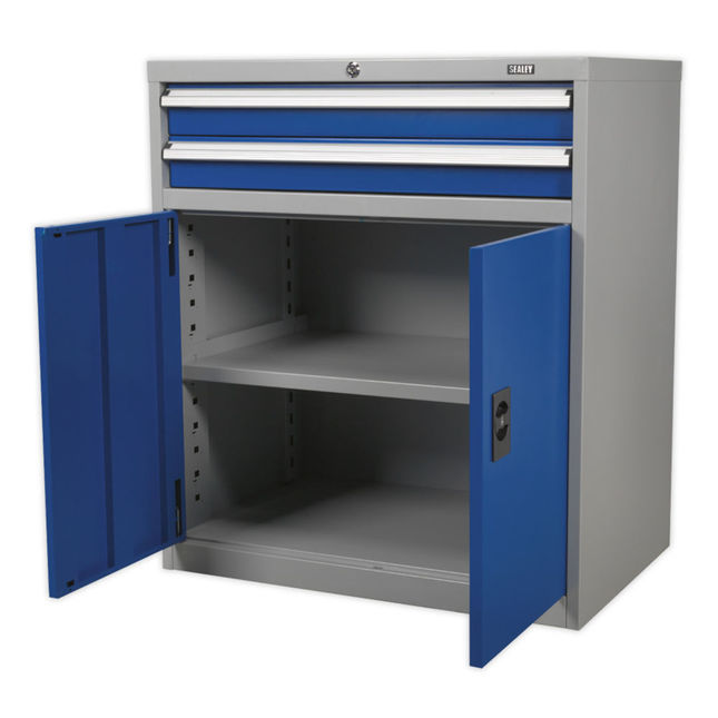 Sealey API8810 Premier Industrial 2 Drawer Double Locker Cabinet ...