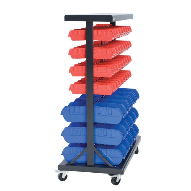 Clarke CSR94 Mobile Double Sided Storage Bin Rack - Machine Mart