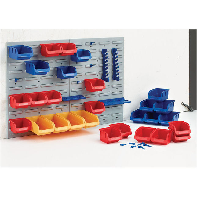 Clarke CWR28B Wall Mounted Storage Bin Rack - Machine Mart
