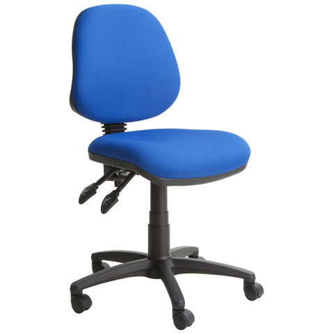Kirby KR020D Cashier/Draughtsman Chair - Blue - Machine Mart - Machine Mart