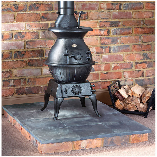 Clarke Potbelly Extra Large - Cast Iron Wood Burning Stove - Machine Mart