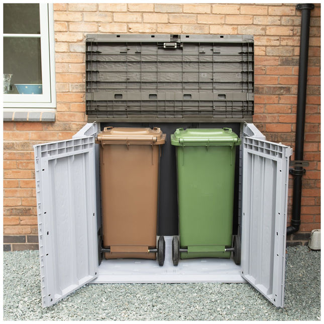 Forest Extra Large Garden Storage Unit/Bin Store - 1200 Litre Grey ...