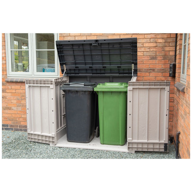 Forest Extra Large Garden Storage Unit/Bin Store - 1200 Litre Grey ...