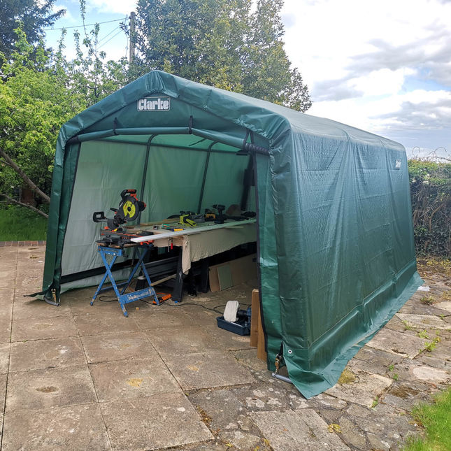 Clarke CIG81015 Garage / Workshop - Green (4.5 x 3 x 2.4m) - Machine Mart